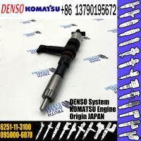 China Excavator PC400-8 PC450-8 Excavator Engine Fuel Injector 095000-6070 6251-11-3100 for sale