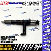 China Excavator PC400-8 PC450-8 Excavator Engine Fuel Injector 095000-6070 6251-11-3100 for sale