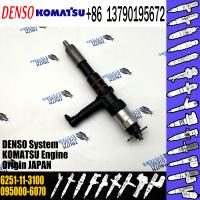 China Excavator PC400-8 PC450-8 Excavator Engine Fuel Injector 095000-6070 6251-11-3100 for sale