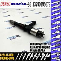 China Excavator PC400-8 PC450-8 Excavator Engine Fuel Injector 095000-6070 6251-11-3100 for sale