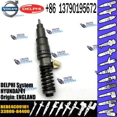 China Common Rail injector 33800-84400 33800-84410 3380084400 BEBE4C09101 For Hyundai Truck D6CB Diesel Engine for sale