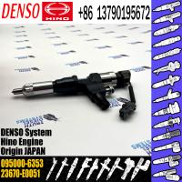 China Genuine common rail fuel injector 095000-6353 for HINO J05E 236730-E0051 for sale