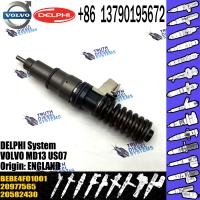 China BEBE4F04001 Diesel fuel injector 20977565; MD13 E3.3 injector nozzle BEBE4F01101, BEBE4F01102 Common rail injector for sale