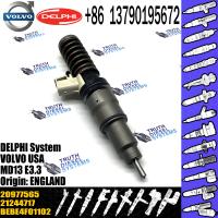 China BEBE4F04001 Diesel fuel injector 20977565; MD13 E3.3 injector nozzle BEBE4F01101, BEBE4F01102 Common rail injector for sale