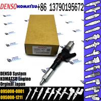 China 0950000801 Original Auto Parts Diesel Fuel Injector Engine Common Rail Injector 6156-11-3100 095000-0801 for sale