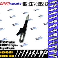 China diesel injector nozzle 095000-1211 6156-11-3300 injector for Komatsu Excavator SA60125E PC400-7 common rail injector 095 for sale