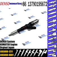 China diesel injector nozzle 095000-1211 6156-11-3300 injector for Komatsu Excavator SA60125E PC400-7 common rail injector 095 for sale