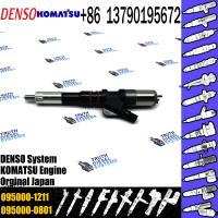 China diesel injector nozzle 095000-1211 6156-11-3300 injector for Komatsu Excavator SA60125E PC400-7 common rail injector 095 for sale