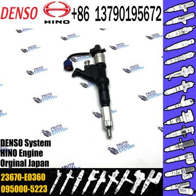 China Common rail fuel injector 23670-E0360 095000-5970 095000-5971 095000-5972 for HINO 700 Series E13c for sale