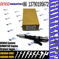 China 0950000801 Original Auto Parts Diesel Fuel Injector Engine Common Rail Injector 6156-11-3100 095000-0801 for sale