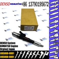 China 0950000801 Original Auto Parts Diesel Fuel Injector Engine Common Rail Injector 6156-11-3100 095000-0801 for sale