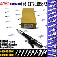 China 0950000801 Original Auto Parts Diesel Fuel Injector Engine Common Rail Injector 6156-11-3100 095000-0801 for sale