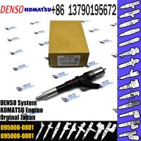 China 0950000801 Original Auto Parts Diesel Fuel Injector Engine Common Rail Injector 6156-11-3100 095000-0801 for sale