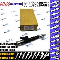China 0950000801 Original Auto Parts Diesel Fuel Injector Engine Common Rail Injector 6156-11-3100 095000-0801 for sale
