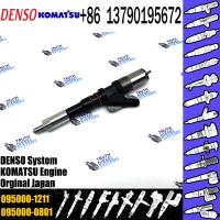 China diesel injector nozzle 095000-1211 6156-11-3300 injector for Komatsu Excavator SA60125E PC400-7 common rail injector 095 for sale