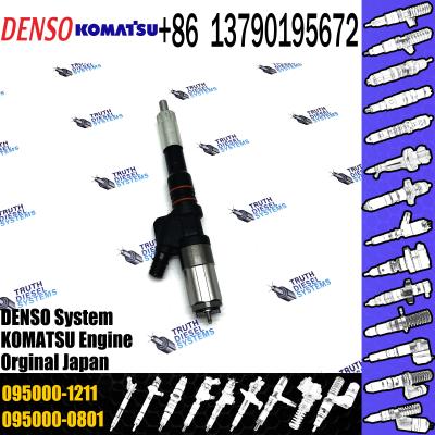China diesel injector nozzle 095000-1211 6156-11-3300 injector for Komatsu Excavator SA60125E PC400-7 common rail injector 095 for sale
