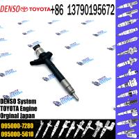 China Diesel Common Rail Fuel Injector 095000-7640 095000-7630 095000-7280 095000-7270 for TOYO-TA 23670-0R170 23670-09290 for sale
