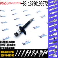 China DENSO Diesel Common Rail Fuel Injector nozzle 23670-09360 23670-09061 2367009060 095000-8740 for Toyota HIACE Hilux 2KD- for sale
