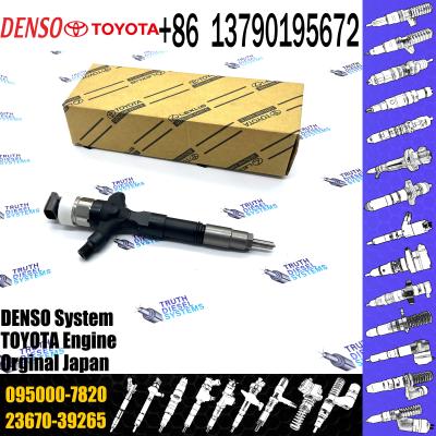 China Diesel Engine System Common Rail Fuel Injector 23670-39265 095000-7820 For TOY0TA 1KD-FTV Engine for sale