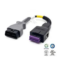 China OBD II 16PIN Male to OBD II 16PIN Female + RJ45 Network Port for sale