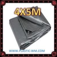 China 4x5M &4X6M Sheet  Silver Color Waterproof  Plastic Tarpaulin  Poly Tarp for sale