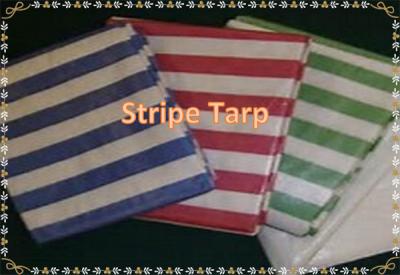China Stripe Color Poly Tarp Brown Tarp Yellow Tarp Orange Tarp With Grommets for sale