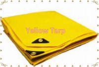 China Stripe Color Poly Tarp Brown Tarp Yellow Tarp Orange Tarp With Grommets for sale