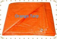China Stripe Color Poly Tarp Brown Tarp Yellow Tarp Orange Tarp With Grommets for sale