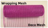 China 10Yard&21Yard Multicolour Plastic Wrapping Christmas Deco Ribbon Mesh for sale