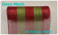 China 10Yard&21Yard Multicolour Plastic Wrapping Christmas Deco Ribbon Mesh for sale