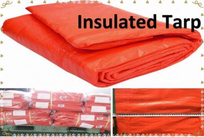 China Orange Color 8x8 Mesh   PE Enclosure  Insulated Tarp/Waterproof Insulated Tarp for sale