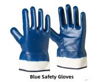 China Heavy Duty  Double Dipped  Nitrile Coating Waterproof Blue  Safety Work Gloves for sale