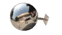 China 316 / 304 Stainless Steel Sphere Water Feature Outdoor Ball Water Fountain for sale