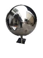 China 316 / 304 Stainless Steel Sphere Water Feature Outdoor Ball Water Fountain for sale