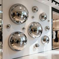 China Custom Dimensions Stainless Steel Wall Sculpture Silver Mirror Wall Art Decor for sale