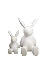 China Pink White Rabbit Sculpture 304 / 316 Stainless Steel Rabbit for sale