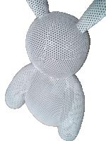 China Pink White Rabbit Sculpture 304 / 316 Stainless Steel Rabbit for sale