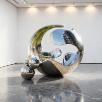 China 304 / 316 Stainless Steel Outdoor Sculpture Mirror Polished Metal Contemporary Sculpture for sale