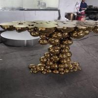 China Custom Dimensions Art Metal Table Stainless Steel Metal Table Sculpture OEM for sale