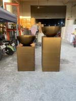 China Indoor / Outdoor Stainless Steel Water Feature OEM Water Feature Sculpture for sale