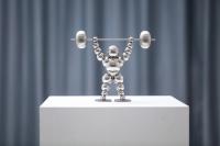 China Multi Color Weightlifter Statue Custom Sizes Weightlifting Sculpture for sale