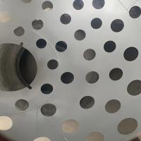 China Laser Cutting Metal Art Sculpture OEM Stainless Steel Sphere Sculpture With Circular Holes for sale