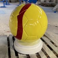 China Custom Dimensions Metal Football 304 / 316 Football Sculpture for sale