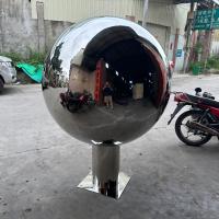 China Mirror Polished Stainless Steel Garden Sculptures Rust Proof Outdoor Stainless Steel Sculpture for sale