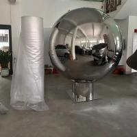 China 2.1M  Stainless Steel Outdoor Sculpture Corrosion Resistant Stainless Steel Sphere With Base for sale