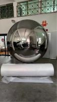 China 2.1M  Stainless Steel Outdoor Sculpture Corrosion Resistant Stainless Steel Sphere With Base for sale