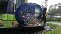 China Custom Dimensions Stainless Steel Outdoor Sculpture for Modern Metal Art for sale