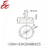 China Conical Anti Vibration Screws Rubber Bumper Screw For Machinery for sale