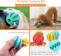 China Non Toxic Rubber Dog Toy Ball Bite Resistant Teeth Cleaning Chew Toy For Exercise Game IQ Training for sale