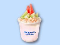 China Peach Low Fat Frozen Yogurt Authentic Flavor Zero Experience Franchise Entry for sale
